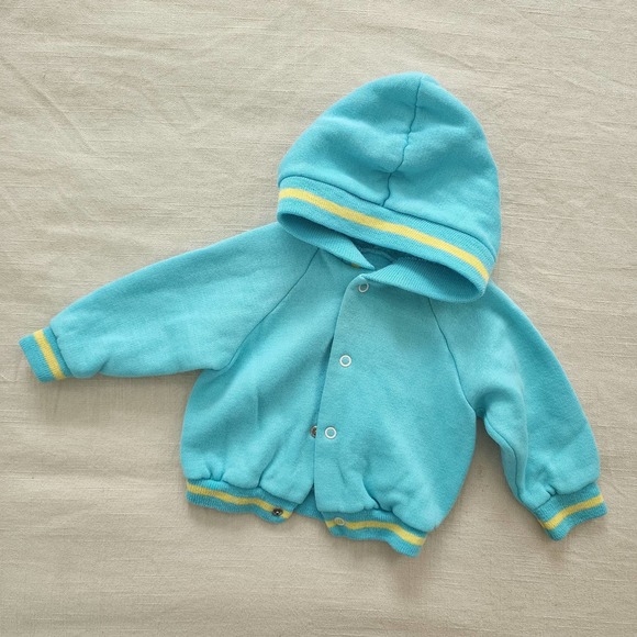 Nostalgic Baby Vintage | Jackets & Coats | Vintage Baby Blue Yellow ...